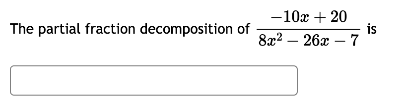 Solved The partial fraction decomposition of | Chegg.com