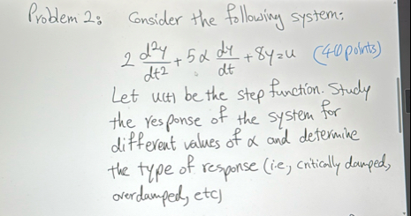 Solved Problem 2: Consider the following | Chegg.com