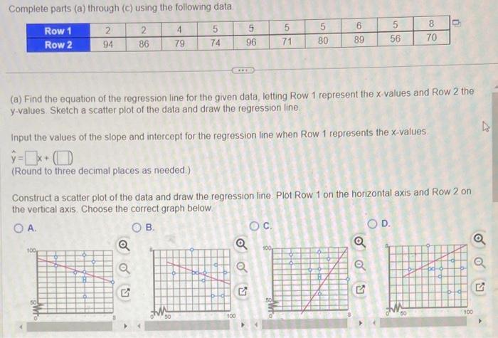 Solved Complete parts (a) through (c) using the following | Chegg.com