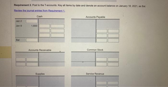 Solved Journal EntriesRequirements 1. Journalize the | Chegg.com