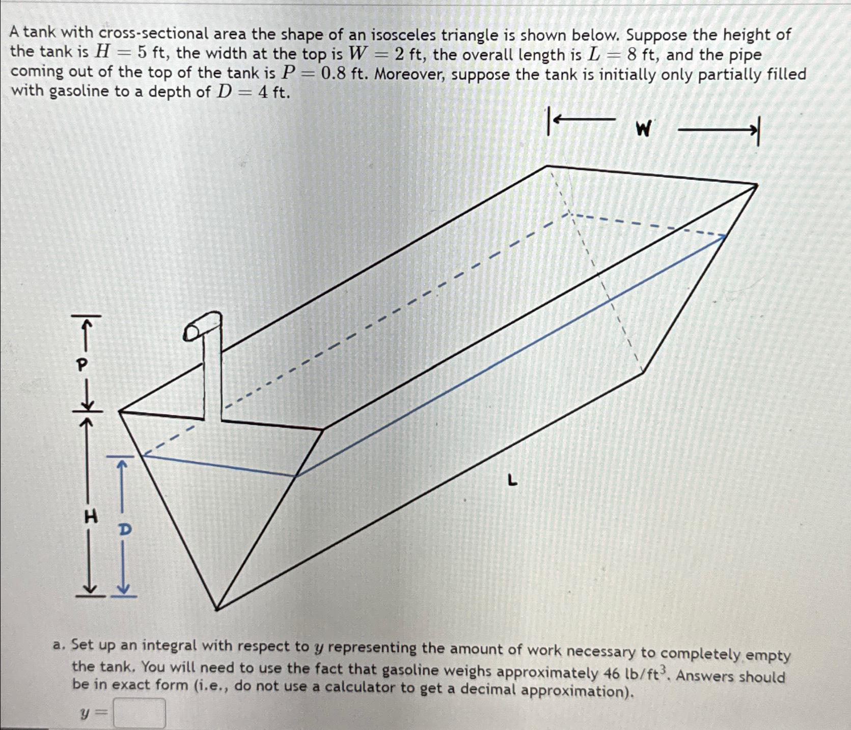 Solved A tank with cross-sectional area the shape of an | Chegg.com
