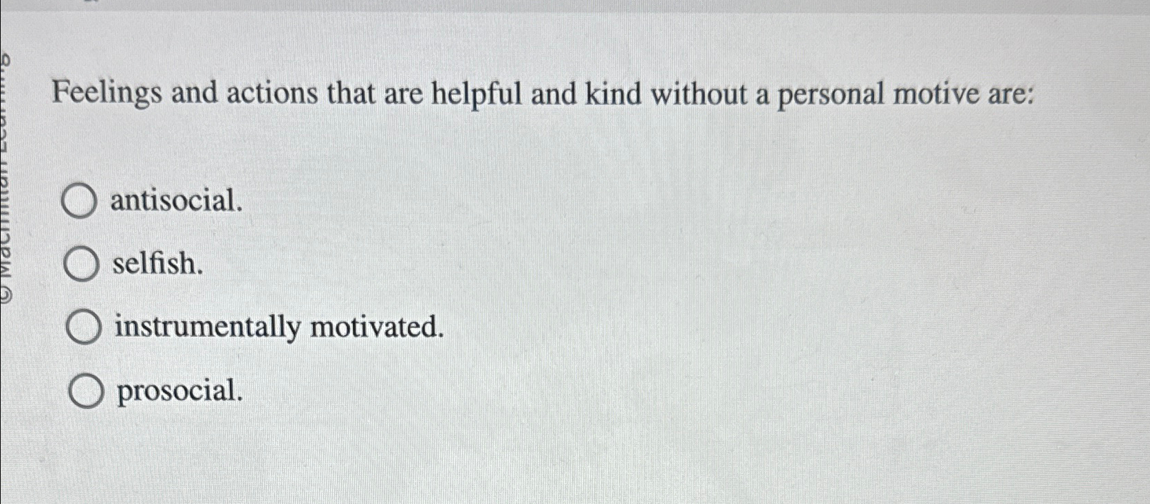 Solved Feelings and actions that are helpful and kind | Chegg.com