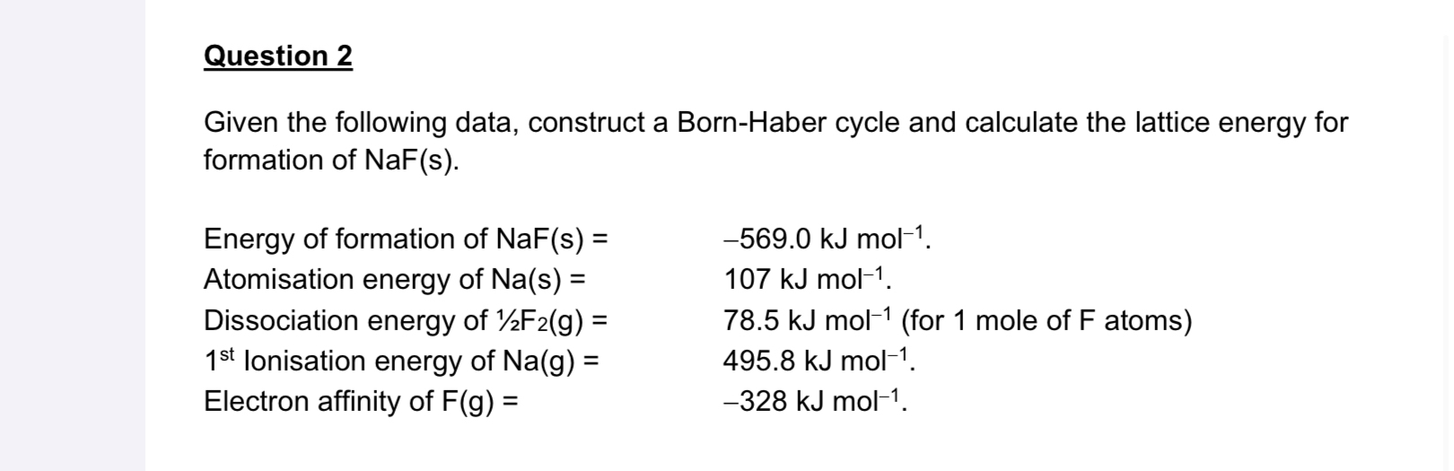 Solved Question 2Given the following data, construct a | Chegg.com