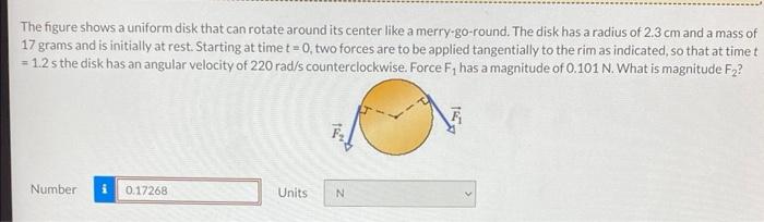 Solved The figure shows a uniform disk that can rotate | Chegg.com