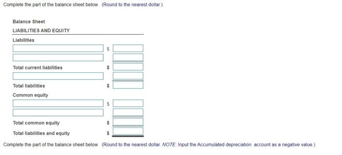 working with an income statement and balance sheet. | Chegg.com
