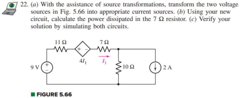 Solved Part-a: i) ﻿Transform the 10Ohm/2A source to a | Chegg.com
