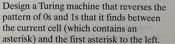 Solved Design a Turing machine that reverses the pattern of | Chegg.com
