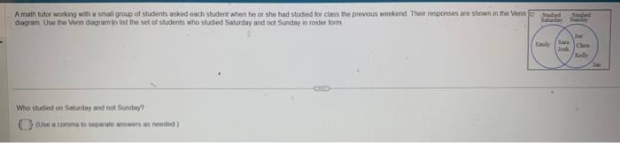 Solved A math tutor working with a small group of students | Chegg.com