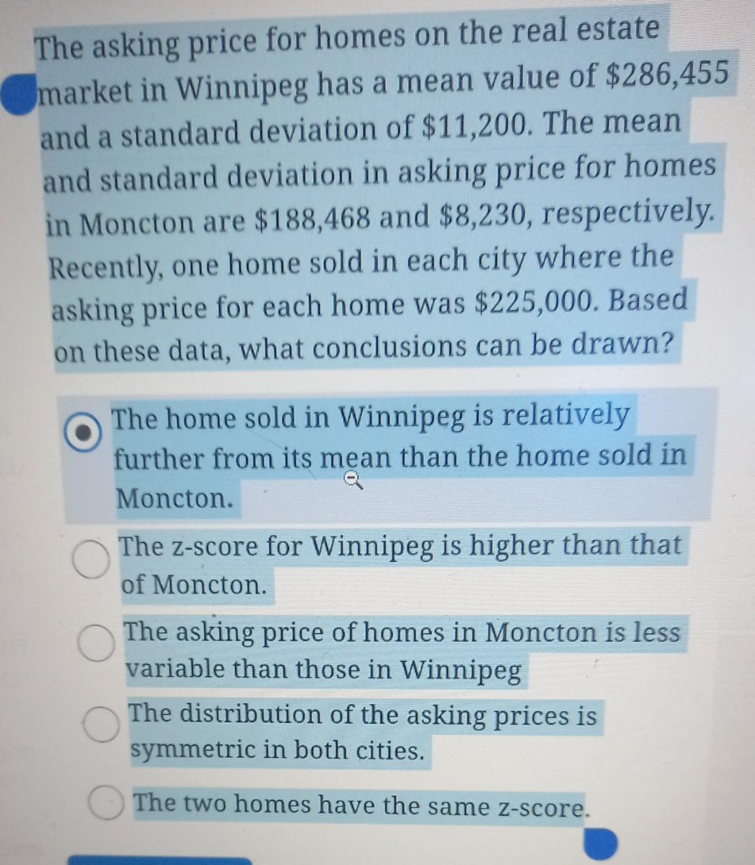 Solved If a distribution for a quantitative variable is | Chegg.com