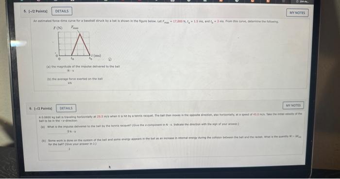 Solved Laj the maonibede of the impulsin deivernd the the | Chegg.com