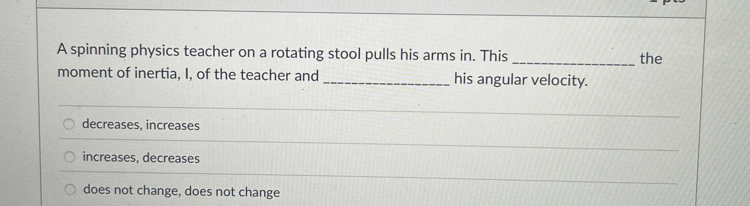 Solved A spinning physics teacher on a rotating stool pulls | Chegg.com
