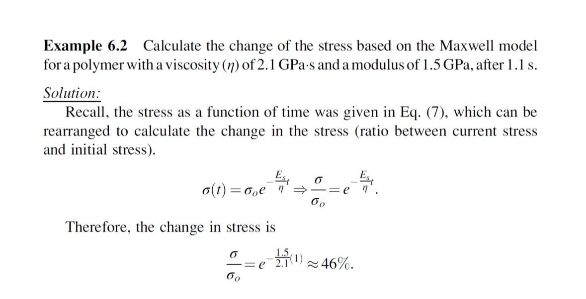 Solved Example 6.2 ﻿Calculate the change of the stress based | Chegg.com