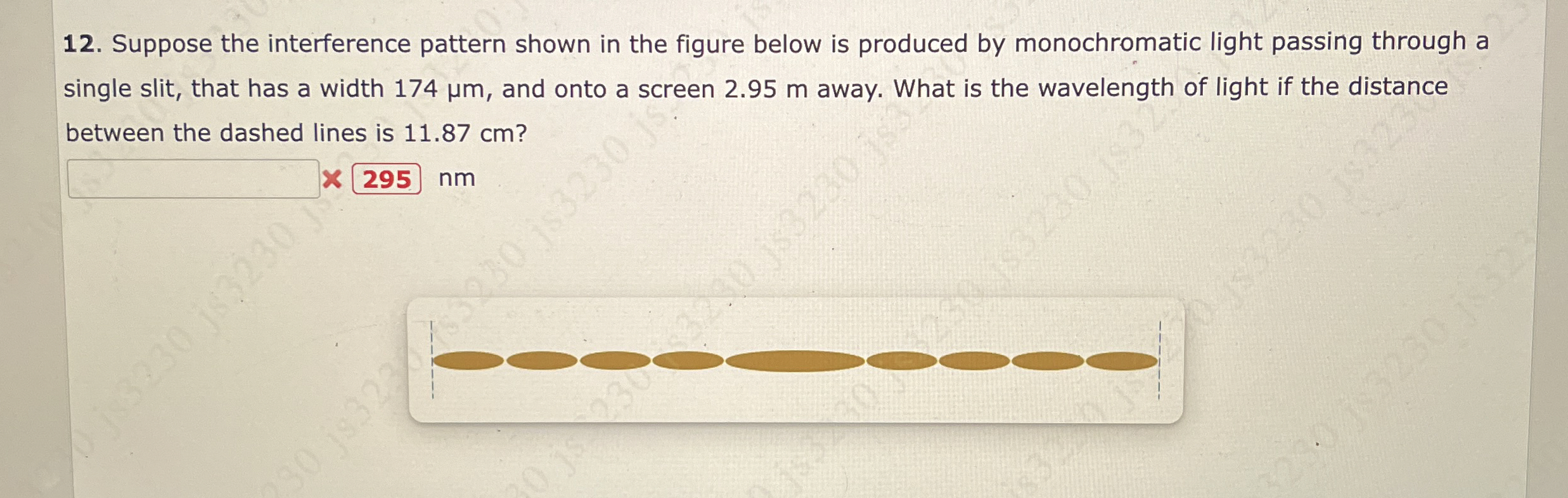 Solved Suppose the interference pattern shown in the figure | Chegg.com