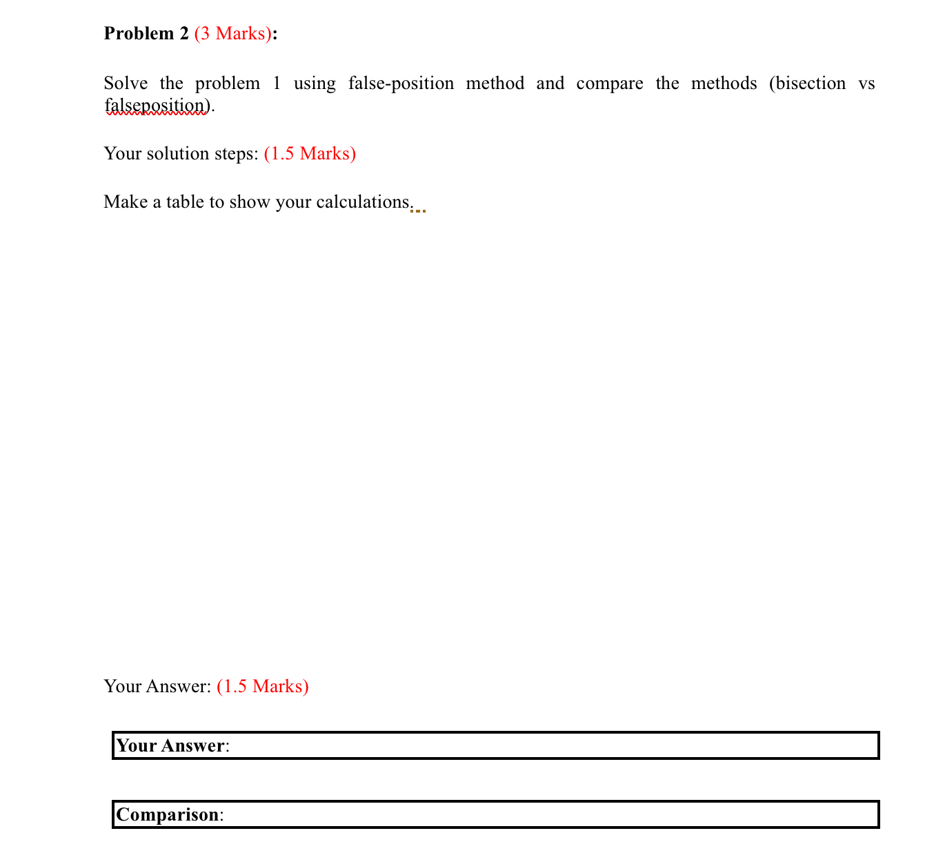 Problem 2 (3 ﻿Marks):Solve the problem 1 ﻿using | Chegg.com