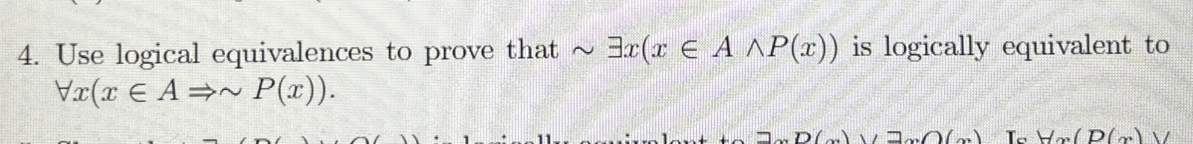 Use logical equivalences to prove that | Chegg.com