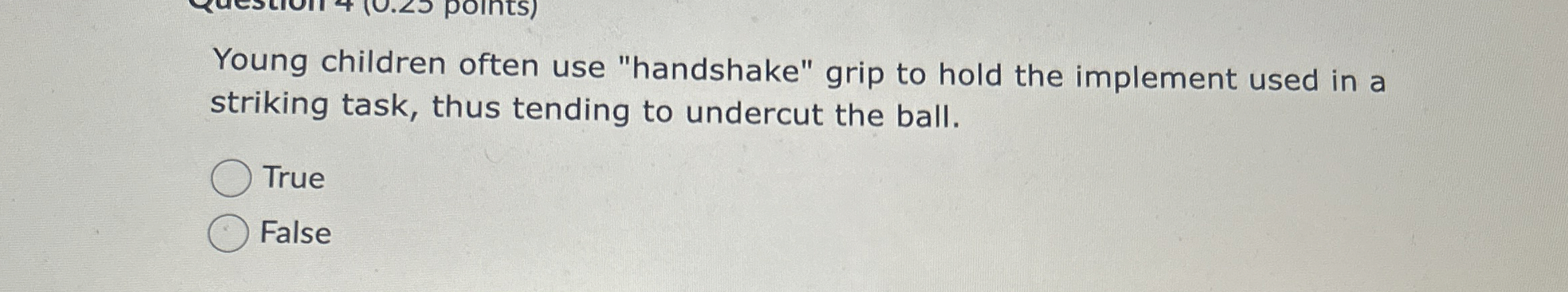 Solved Young children often use "handshake" grip to hold the | Chegg.com
