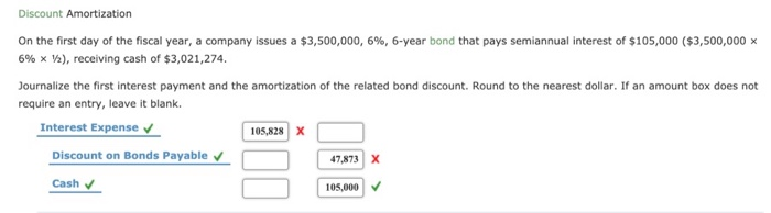 Solved Discount Amortization On the first day of the fiscal | Chegg.com
