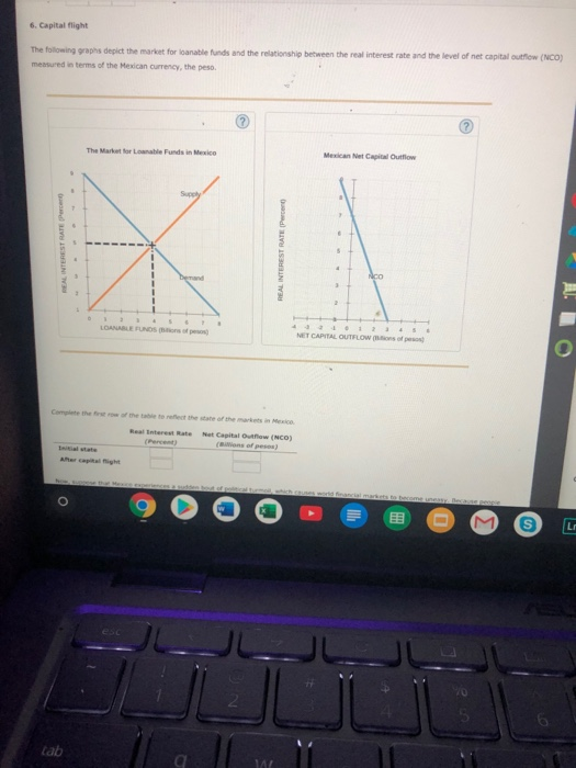 Solved 6. Capital flight The following graphs depict the | Chegg.com