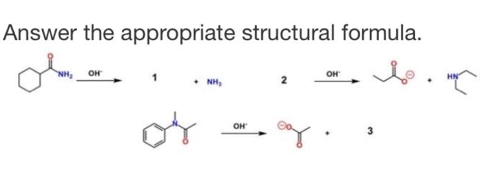 Solved Answer the appropriate structural formula. OH 1 or | Chegg.com