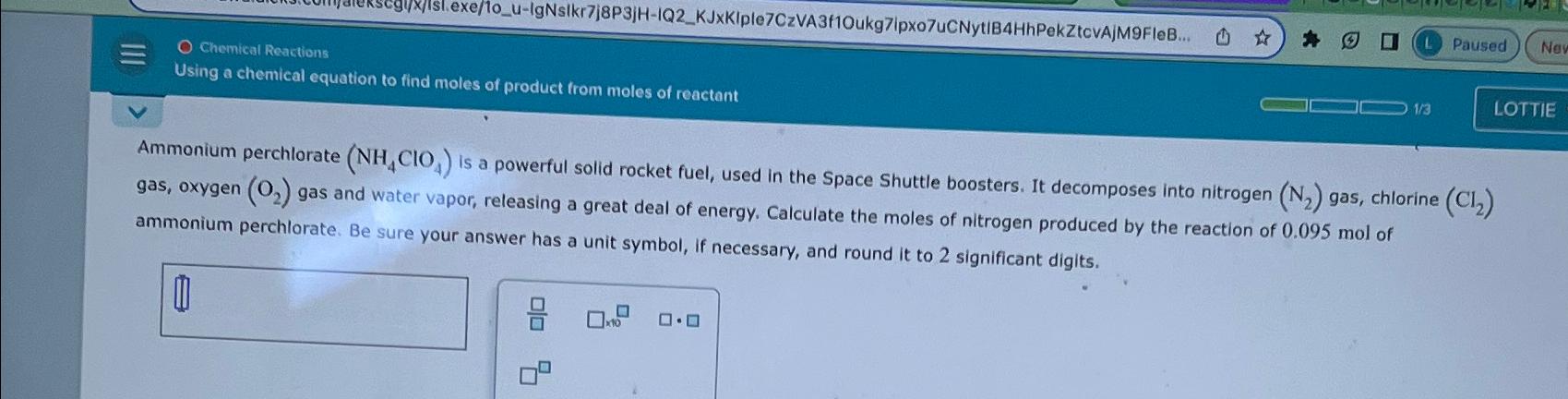 Solved O Chemical Reactions\\nUsing a chemical equation to | Chegg.com