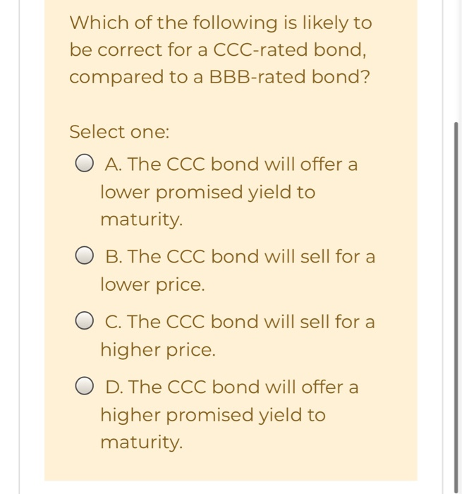 Solved Which of the following is likely to be correct for a | Chegg.com