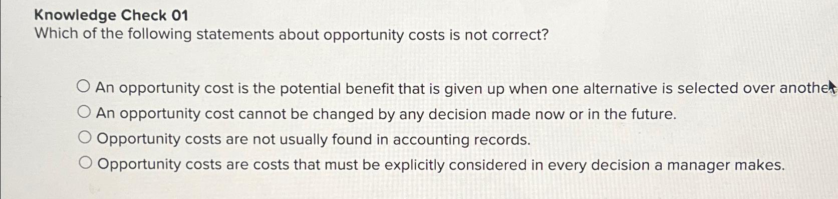 Solved Knowledge Check 01Which of the following statements | Chegg.com