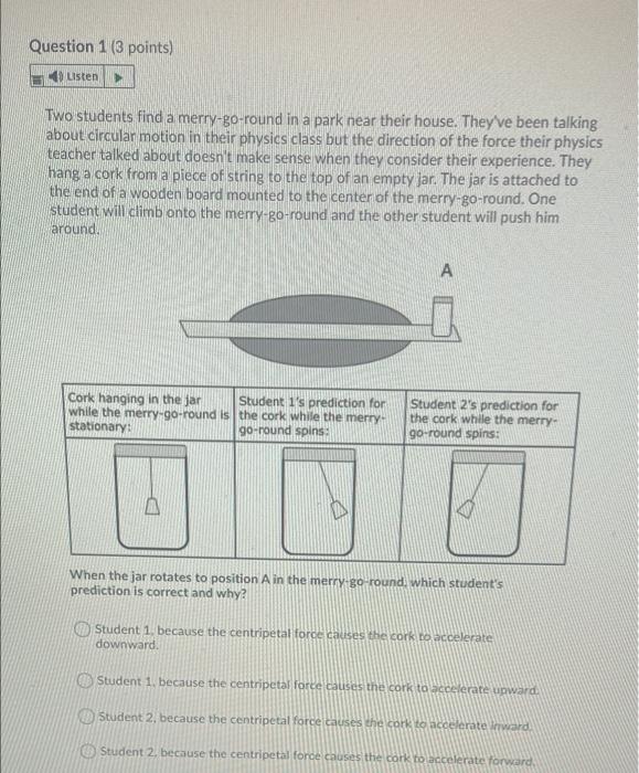Solved Question 1 (3 points) 1) usten Two students find a | Chegg.com