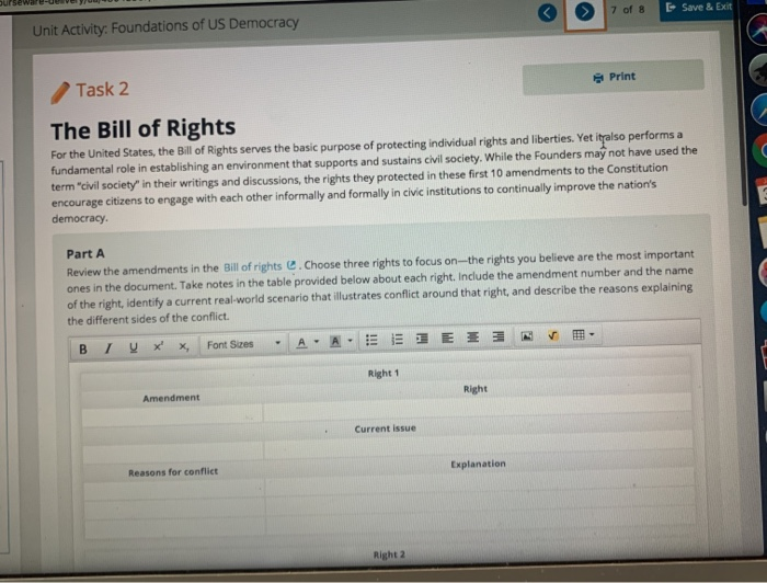 Unit Activity. Foundations of US Democracy 7 of 8 E | Chegg.com