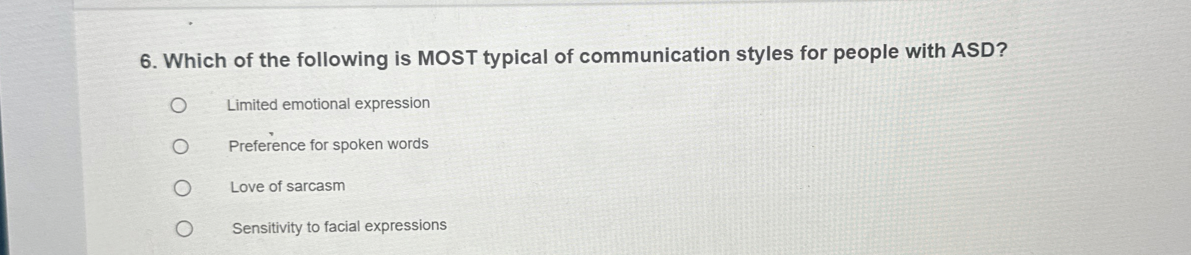 Solved Which of the following is MOST typical of | Chegg.com