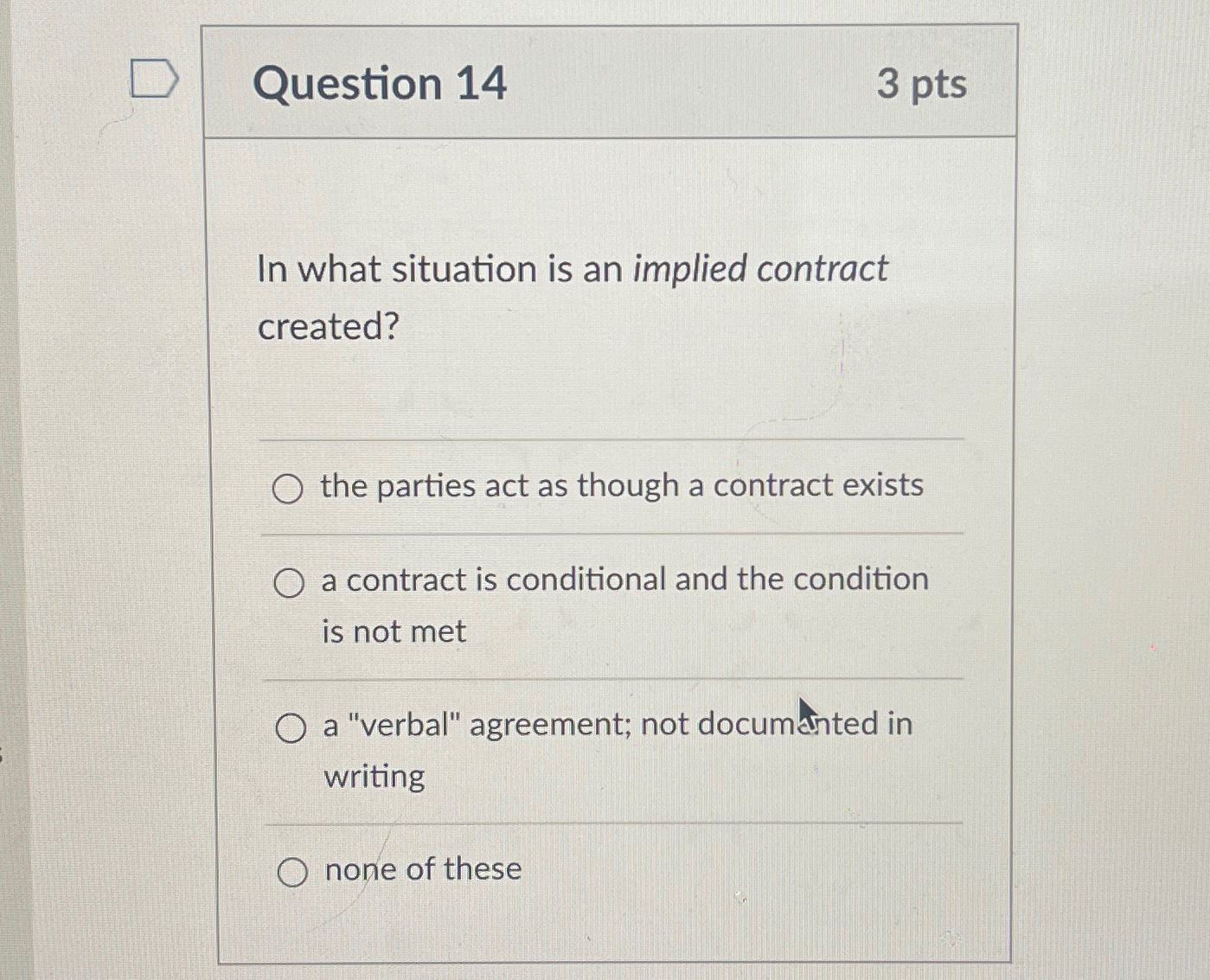 Solved Question 143 ﻿ptsIn what situation is an implied | Chegg.com