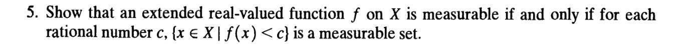 Solved 5 Show That An Extended Real Valued Function F On X