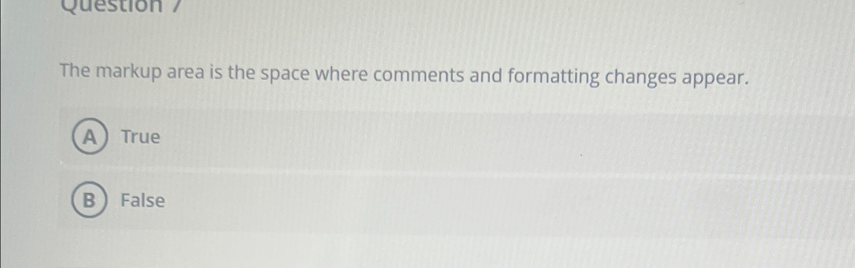 Solved The markup area is the space where comments and | Chegg.com
