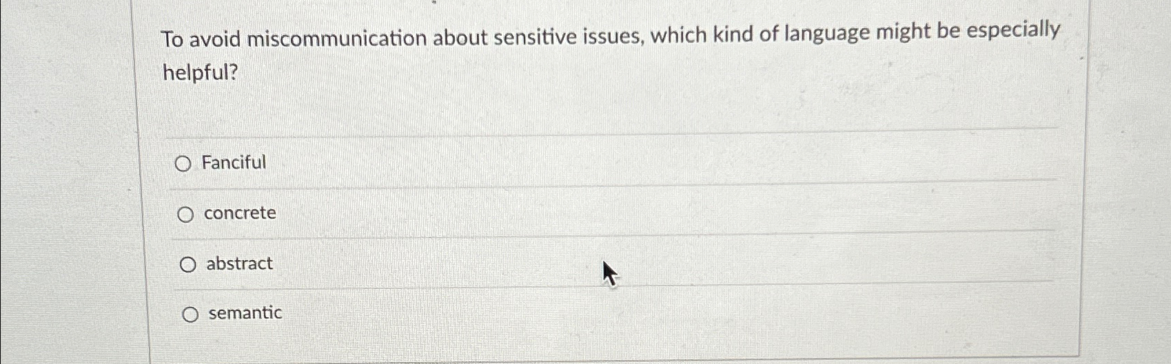 Solved To avoid miscommunication about sensitive issues, | Chegg.com