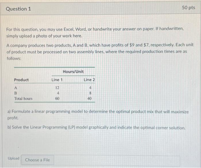 Solved For this question, you may use Excel, Word, or | Chegg.com