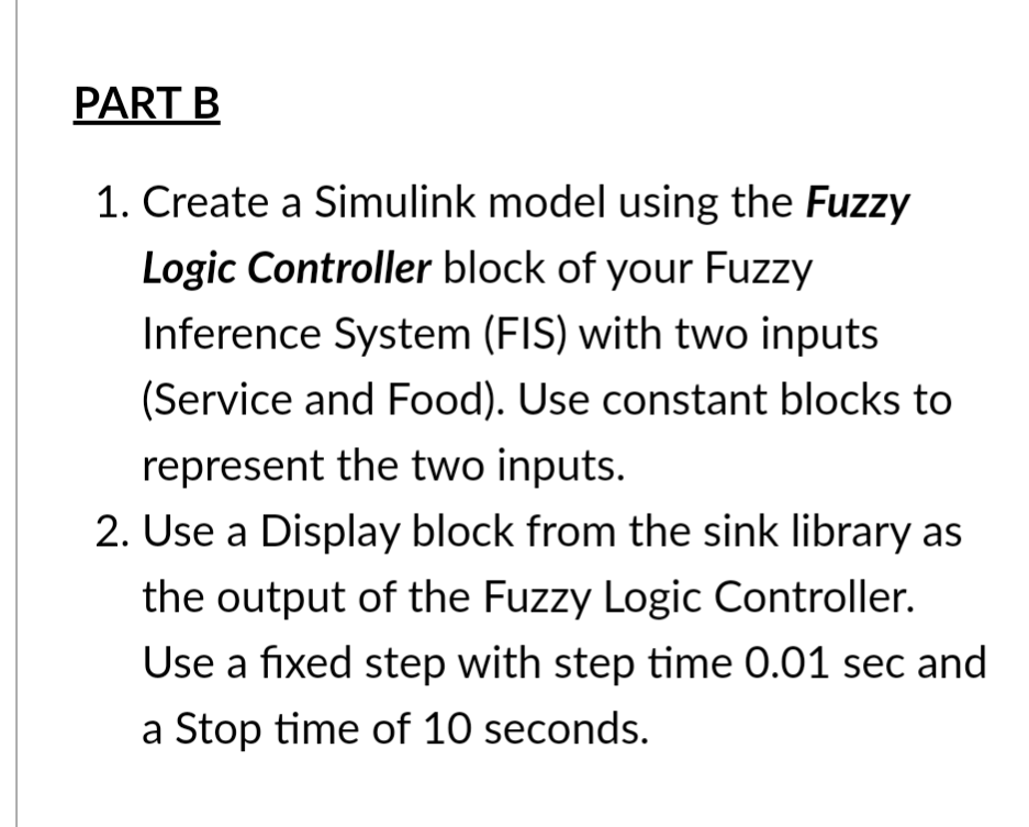 Create a Fuzzy Inference System (FIS) for a tipper | Chegg.com