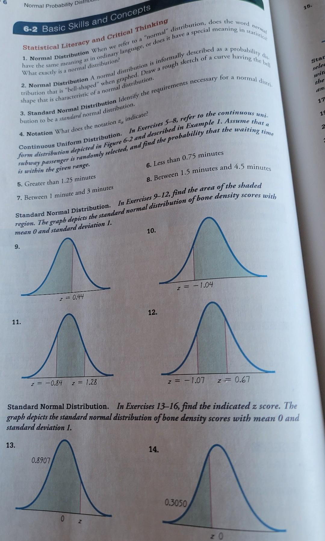 Solved 6 Normal Probability Dis 15. normal as a probability | Chegg.com