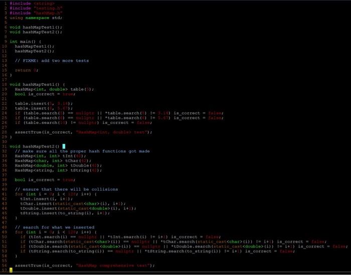Solved 1 tiende HASHMAP_H 2 #define HASHMAP H 3 4. include | Chegg.com