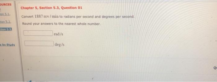 Solved OURCES Chapter 5, Section 5.3, Question 01 Convert | Chegg.com Solved OURCES Chapter 5, Section 5.3, Question 01 Convert | Chegg.com