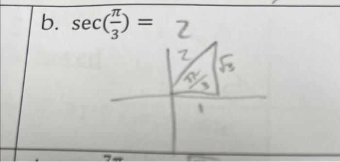 Solved sec(3π)=2 | Chegg.com