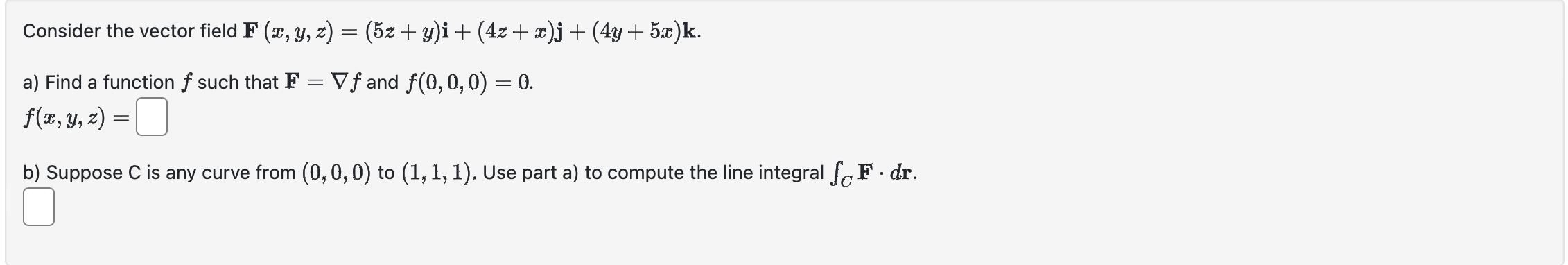 Solved Consider the vector field | Chegg.com