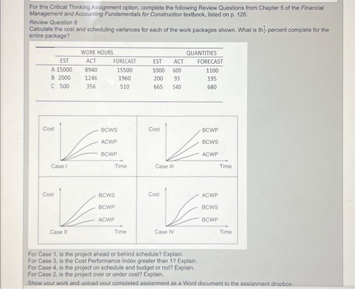 Solved For this Critical Thinking Assignment option, | Chegg.com