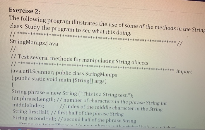 Solved Exercise 1 1. Fill in the blanks in the program below | Chegg.com