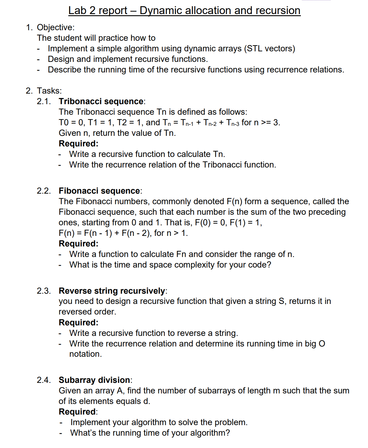 Solved 1. ﻿Objective:The student will practice how to- | Chegg.com