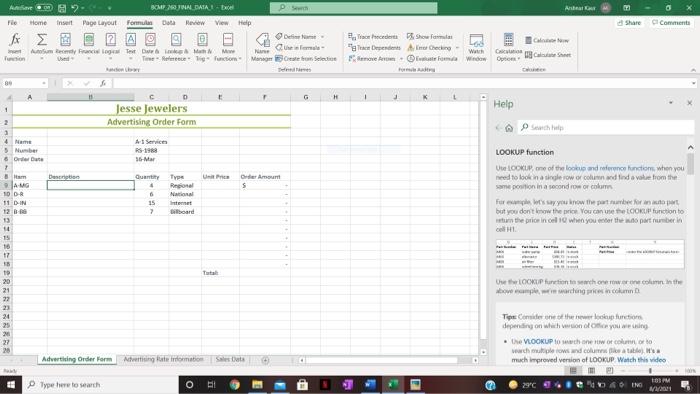 Solved Step Instructions Points Possible 1 Start Excel. | Chegg.com
