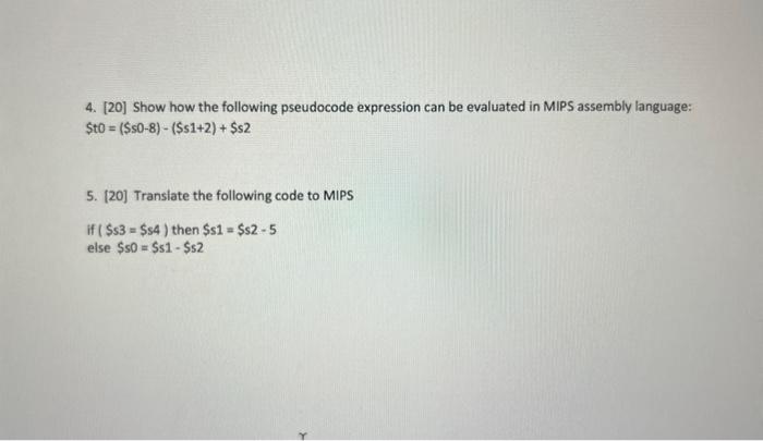 Solved 4. [20] Show how the following pseudocode expression | Chegg.com