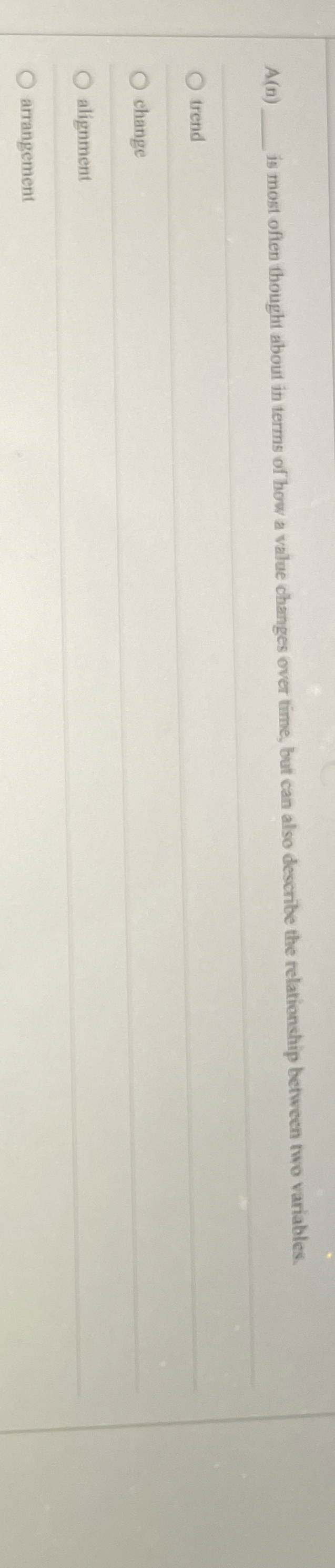 Solved A(n) ﻿is most often thought about in terms of how a | Chegg.com