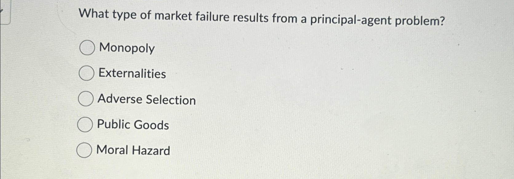 Solved What type of market failure results from a | Chegg.com