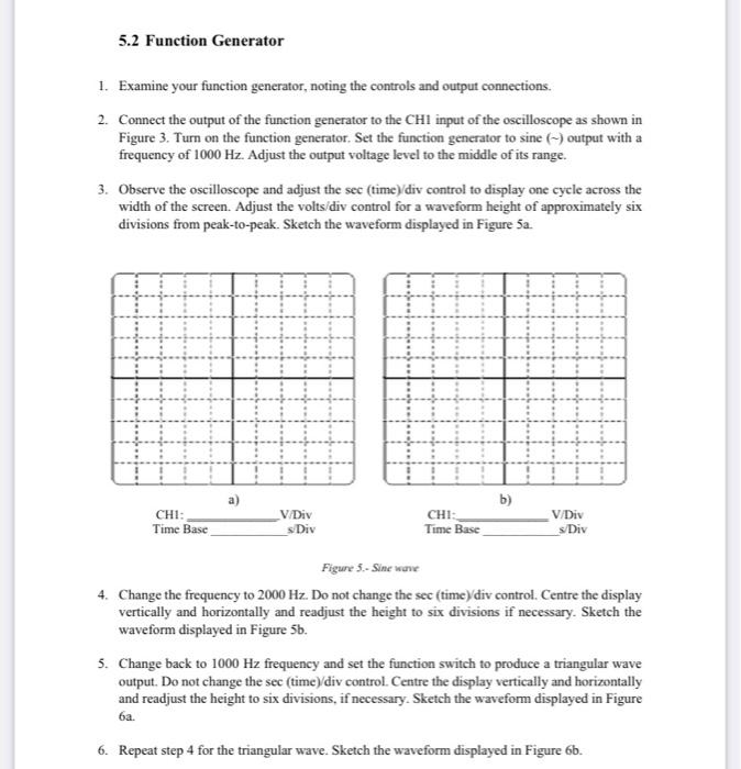 Lab 8: Oscilloscope \& Function Generator Student | Chegg.com