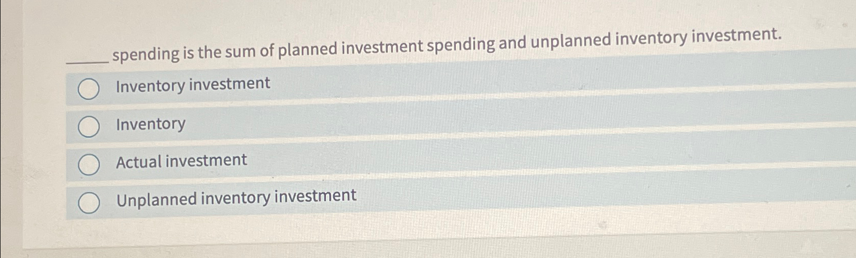 Solved spending is the sum of planned investment spending | Chegg.com