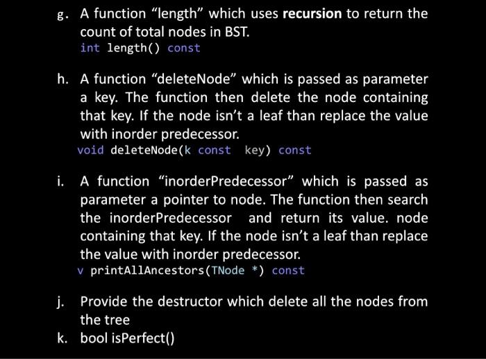 Solved Implement the following Tree Node: template struct | Chegg.com